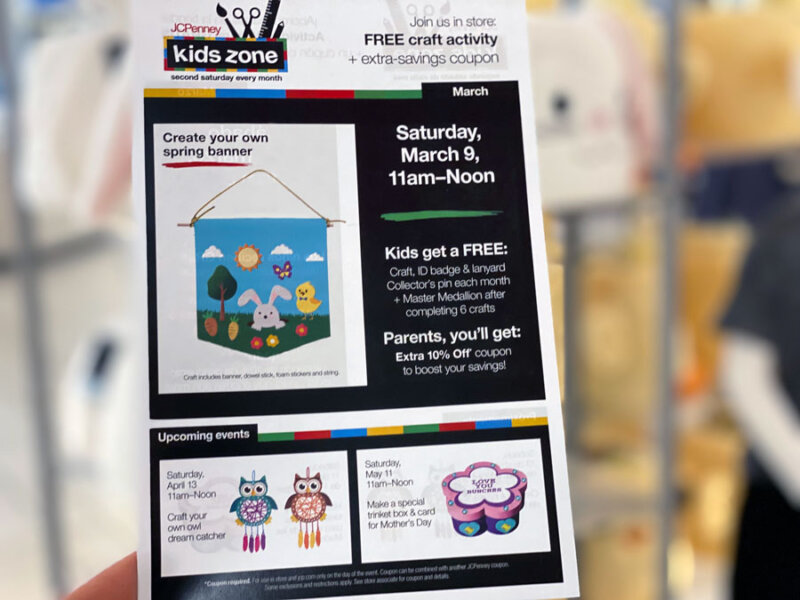 JCPenney's Kids Zone: Free Spring Banner Crafting Event - SuperMall